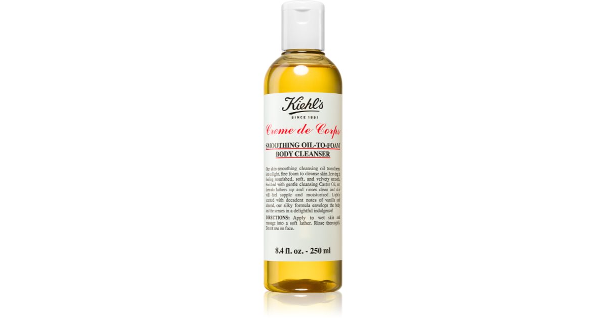 Kiehl's Creme de Corps Smoothing Oil-to-Foam Body Cleanser olje za telo ...