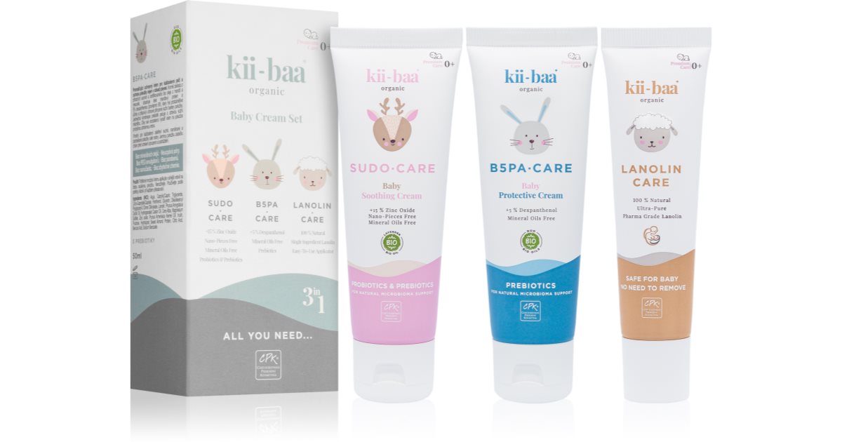 kii-baa® organic Baby Baby Cream Set Gift Set for children from birth ...