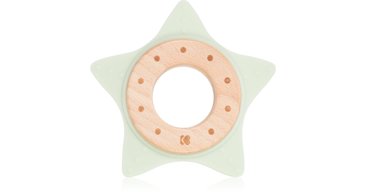 Kikkaboo Silicone and Wood Teether Star chew toy | notino.co.uk