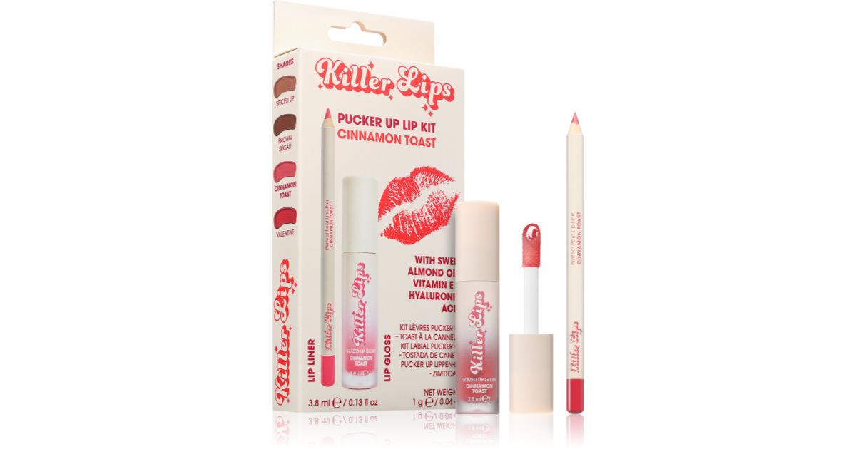 Killer Lips Pucker Up Lip Kit Set für Lippen für Damen Cinnamon Toast ...