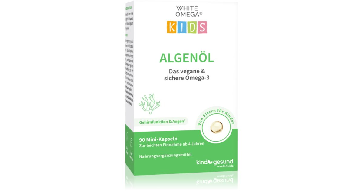 Kindgesund WHITE OMEGA® Kids Algenöl Kapseln für eine einwandfreie ...