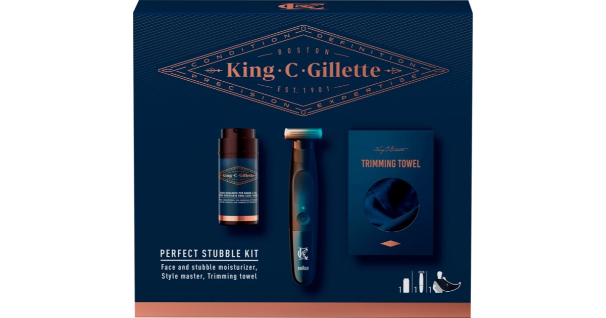 King C. Gillette Styling set Perfect Stubble Kit dárková sada pro muže ...