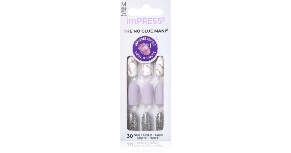 KISS imPRESS The No Glue Mani Medium False Nails self-adhesive | notino.ie