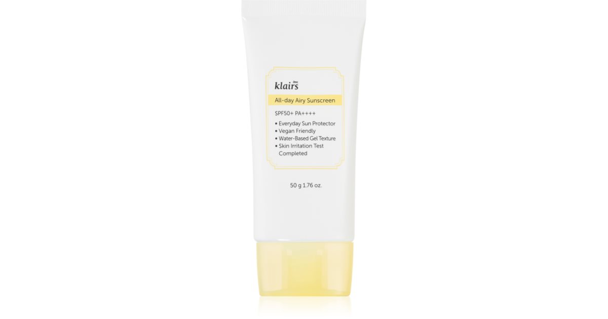 Klairs All-day Airy Sunscreen Leichte schützende Gel-Creme SPF 50 ...