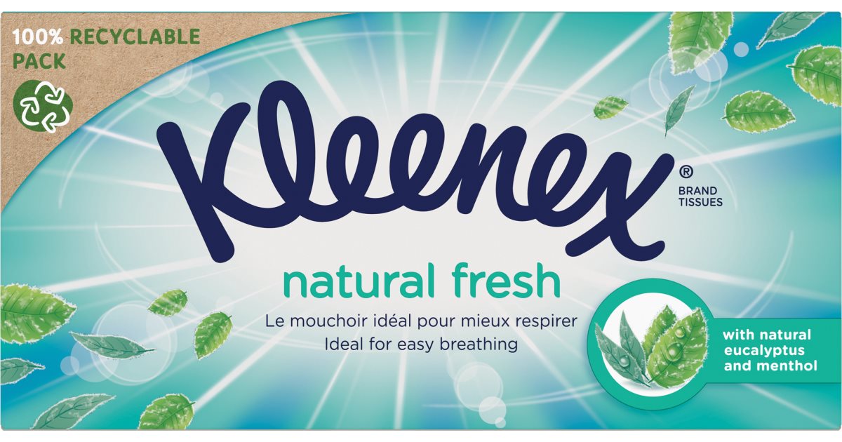 Kleenex Natural Fresh Box Papiertaschentücher