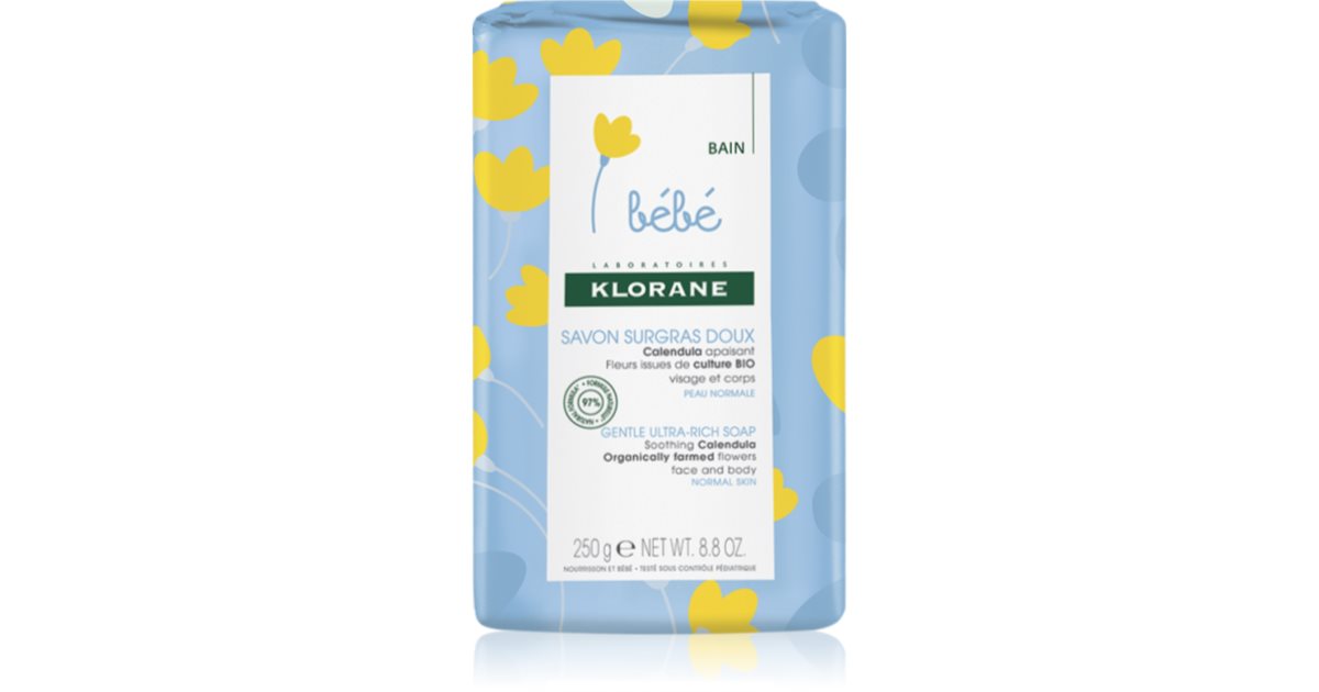 Klorane Bébé Calendula Nourishing Cleansing Bar for children from birth ...
