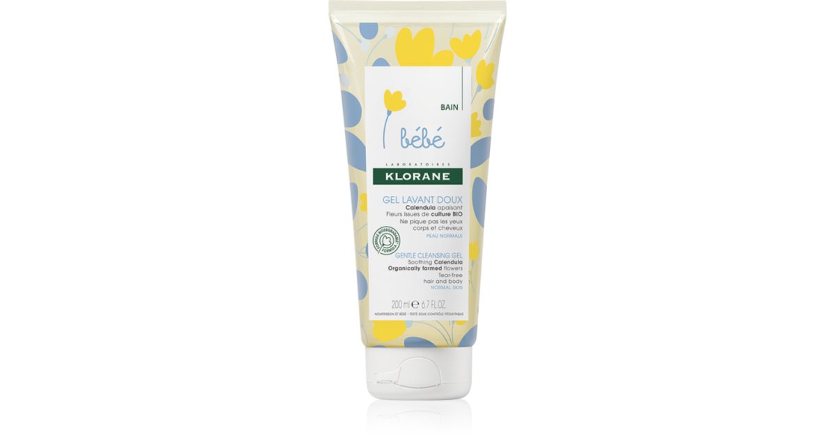 Klorane Bébé Calendula gentle cleansing gel for children from birth ...