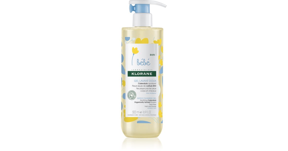 Klorane Bébé Calendula gentle cleansing gel for children from birth ...
