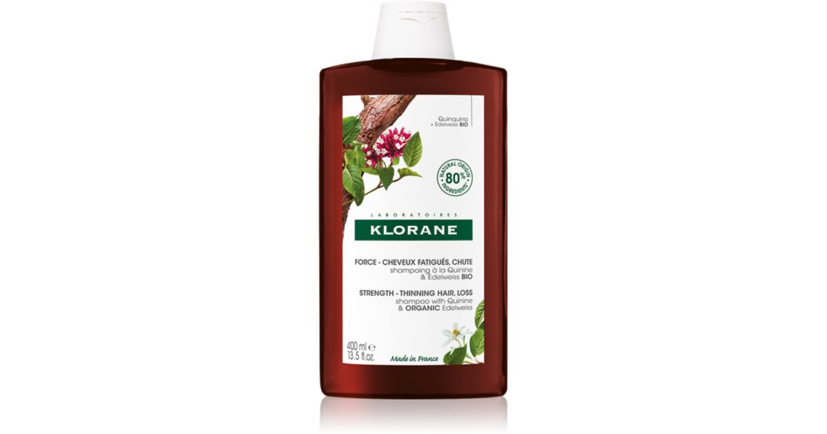 Klorane Quinine & Edelweiss Bio stärkendes Shampoo gegen Haarausfall ... Klorane Quinine & Edelweiss Bio stärkendes Shampoo gegen Haarausfall ...
