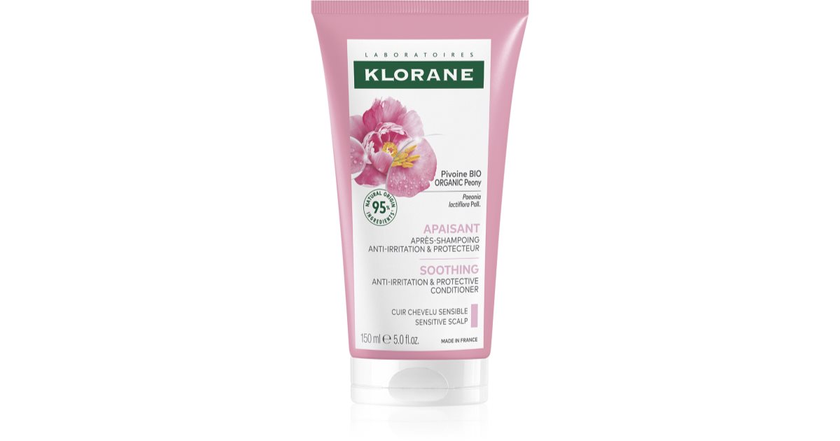Klorane Peony Soothing Sensitive Hair Scalp Conditioner | Livrare ...