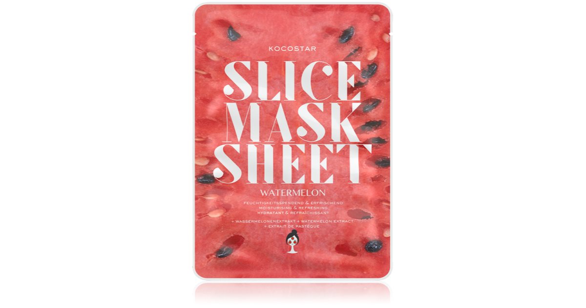 KOCOSTAR Slice Mask Sheet Watermelon Zellschichtmaske mit aufhellender ...
