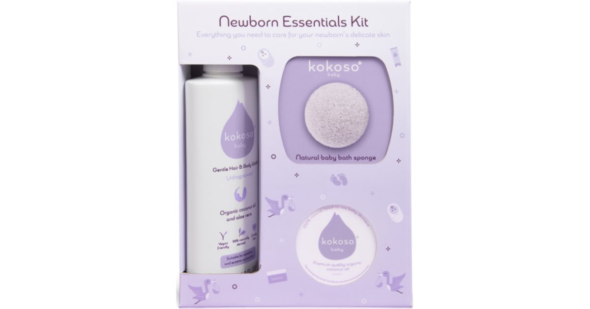 Kokoso Baby Newborn Essentials Kit zestaw upominkowy dla dzieci od ...