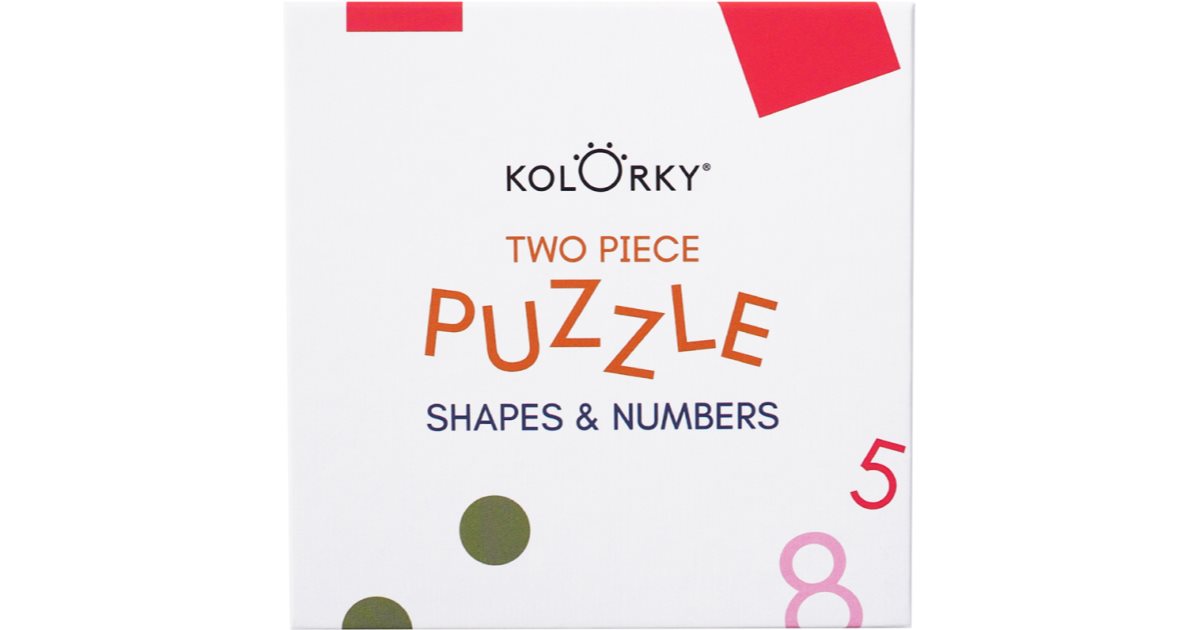 Kolorky Puzzle Two Piece Shapes & Numbers puzzle | Notino.ro