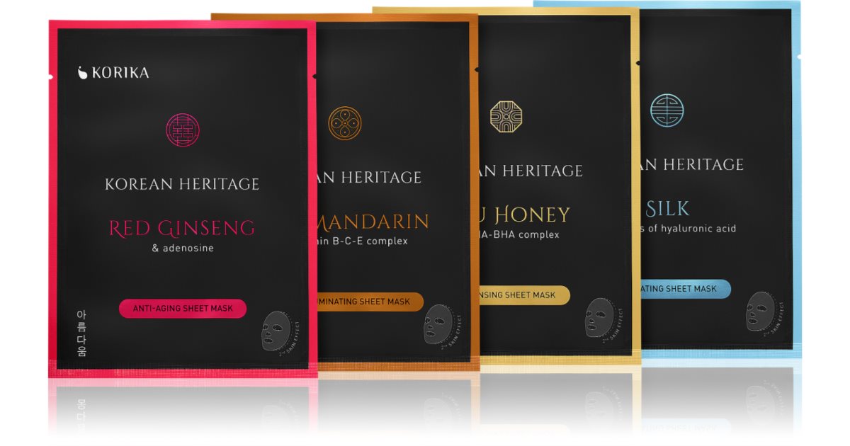 KORIKA Korean Heritage Sheet Mask Set Tuchmasken-Set Korean Heritage ...