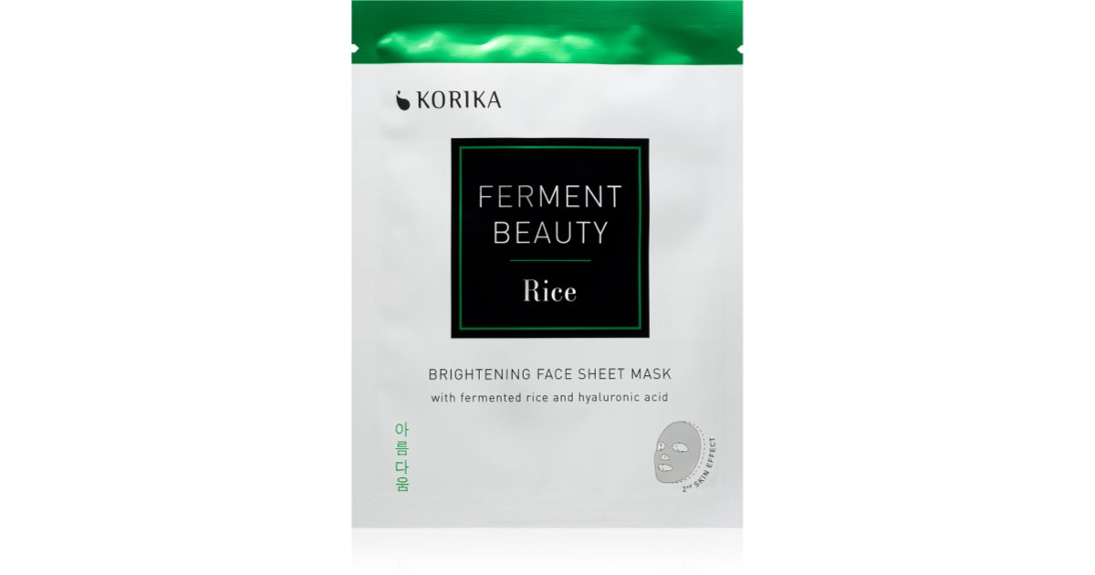KORIKA FermentBeauty Brightening Face Sheet Mask with Fermented Rice ...