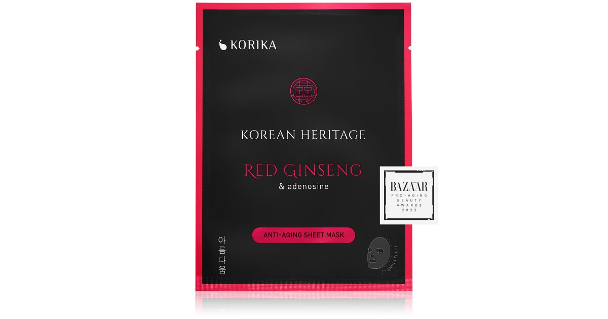 KORIKA Korean Heritage Red Ginseng & Adenosine Anti-aging Sheet Mask ...