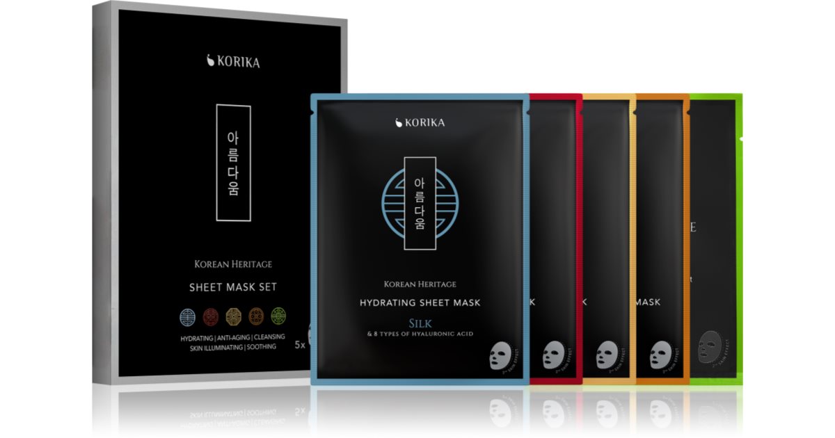 KORIKA Korean Heritage Sheet Mask Set Face Masks Set 5 pcs | notino.ie