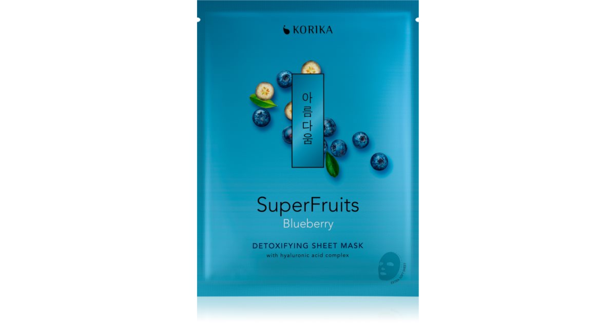 KORIKA SuperFruits Blueberry - Detoxifying Sheet Mask detoxifying face ...