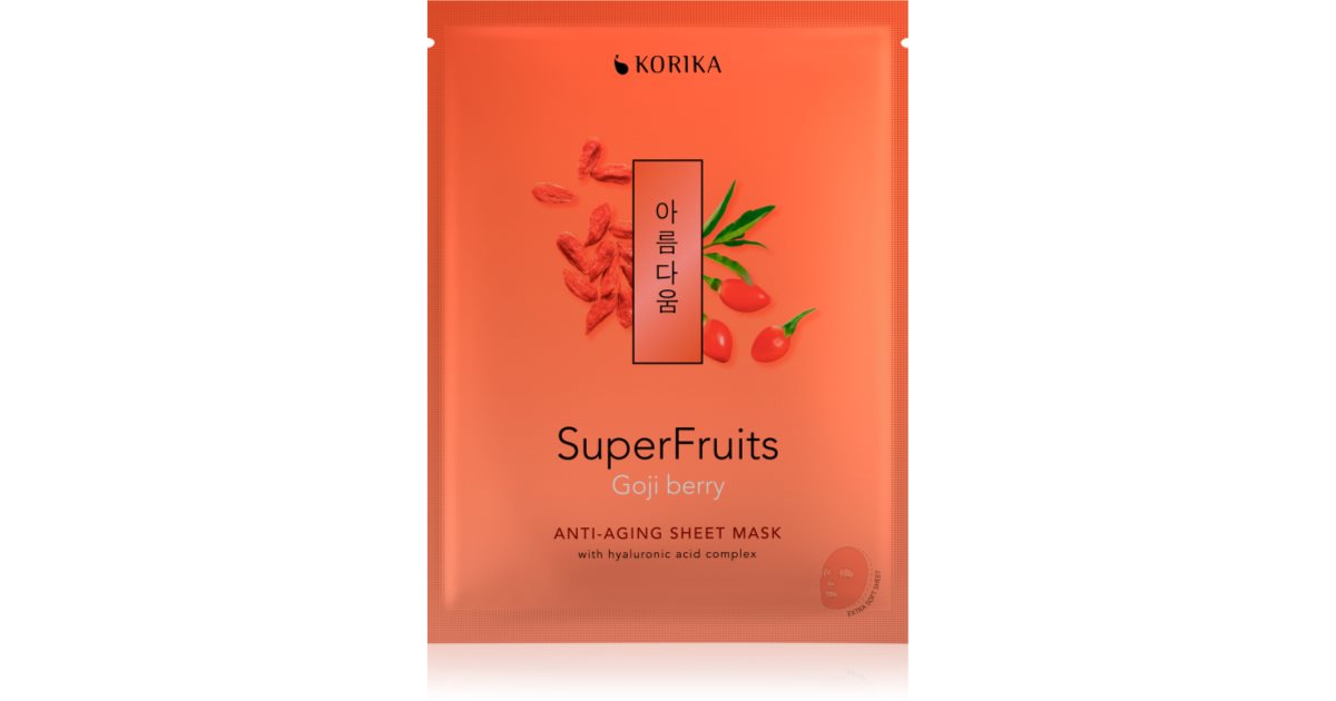 KORIKA SuperFruits Goji Berry - Anti-aging Sheet Mask Rejuvenating Face ...