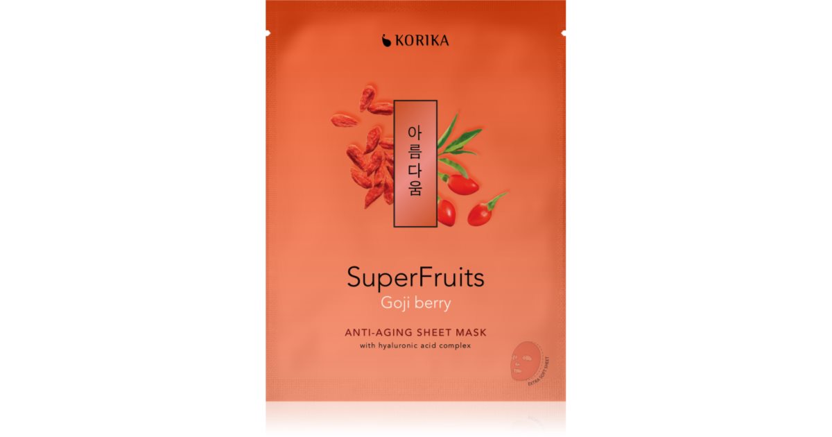 KORIKA SuperFruits Goji Berry - Anti-aging Sheet Mask подмладяваща ...