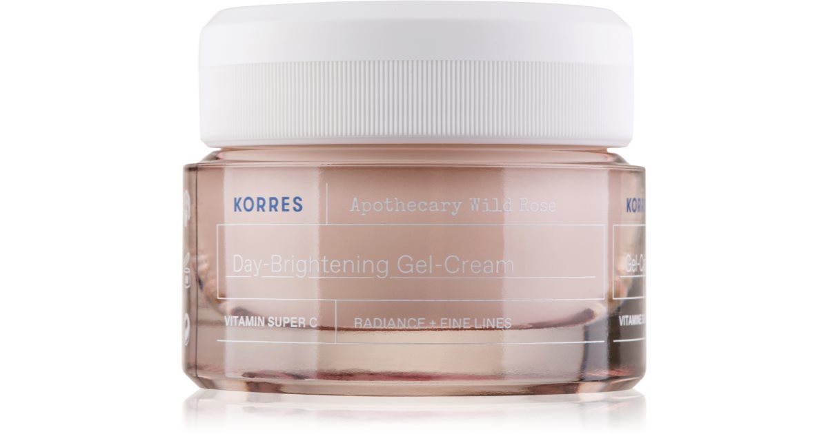 Korres Wild Rose crema hidratante con textura de gel para iluminar la ...