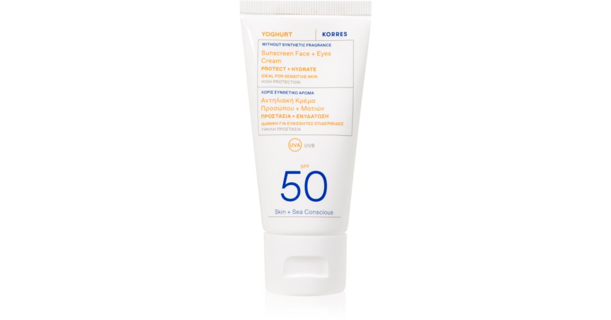 Korres Yoghurt Sunscreen ochranný krém na tvár a očné okolie | notino.sk