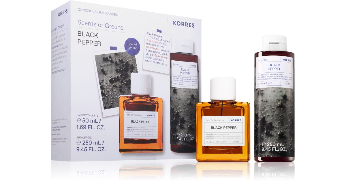 Korres Black Pepper coffret para homens | notino.pt