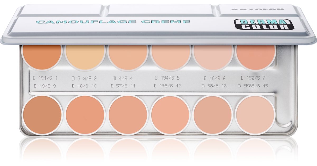 Kryolan Dermacolor Camouflage System Palette mit 12 Korrektoren
