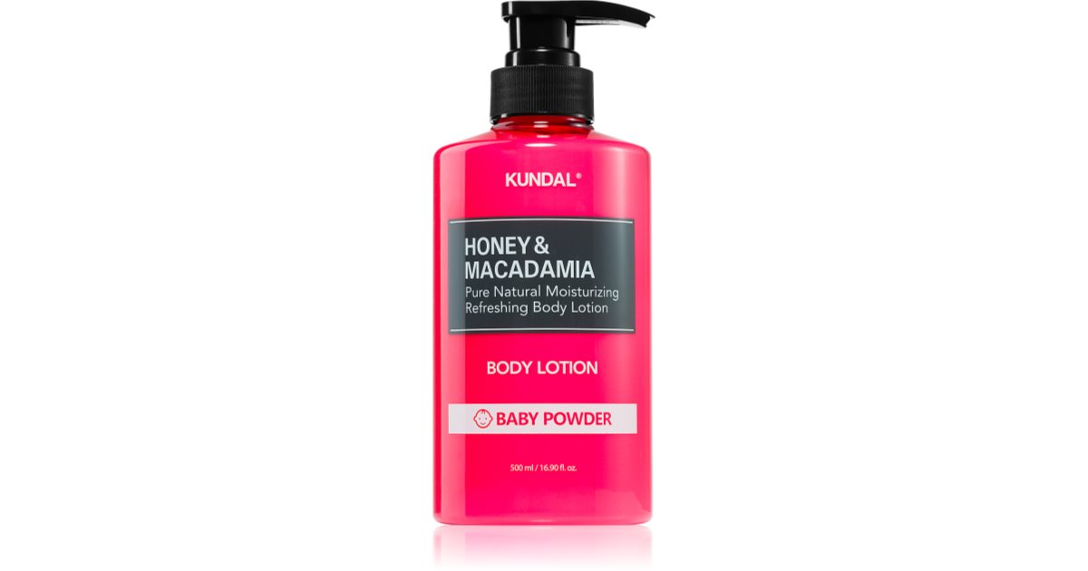 KUNDAL Honey & Macadamia Baby Powder lait corporel nourrissant pour un ...