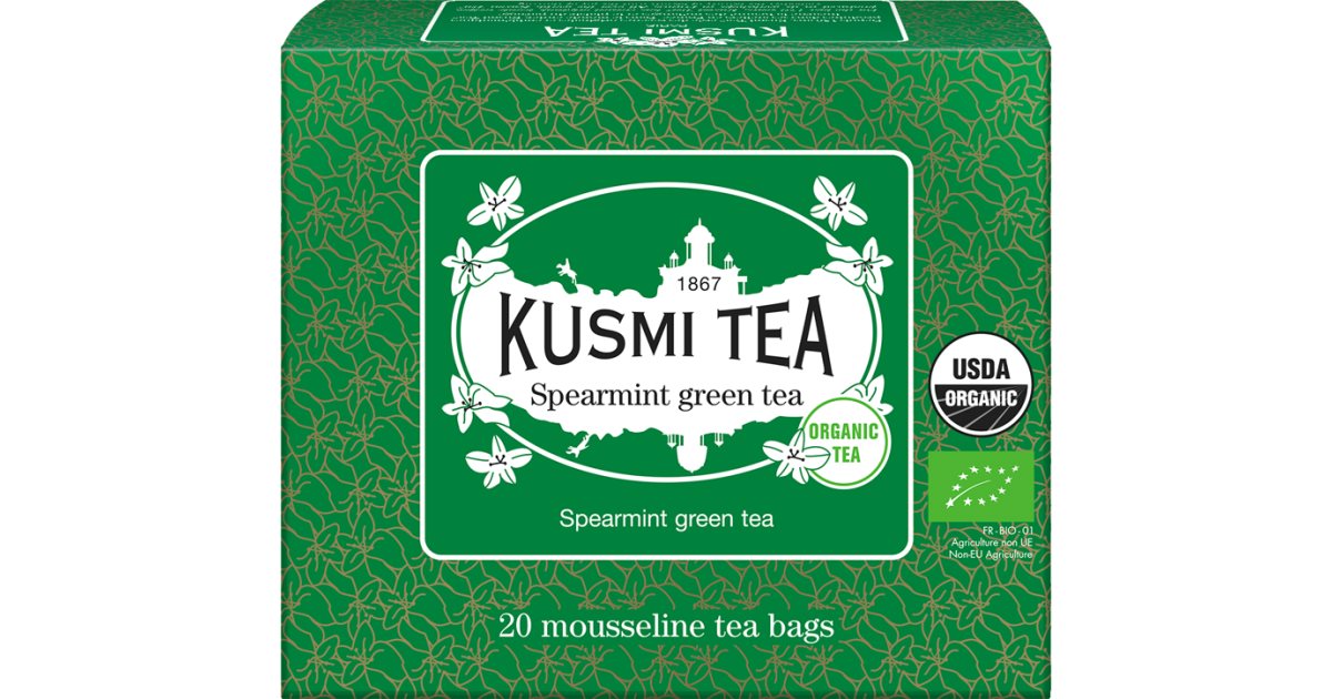 Kusmi Tea Spearmint Green Tea thé en sachet de qualité BIO | notino.fr