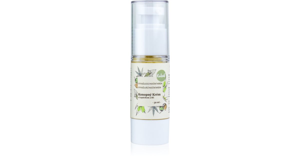 Kvitok Cream with Cannabis Oil with Burdock and B5 nočna krema za ...