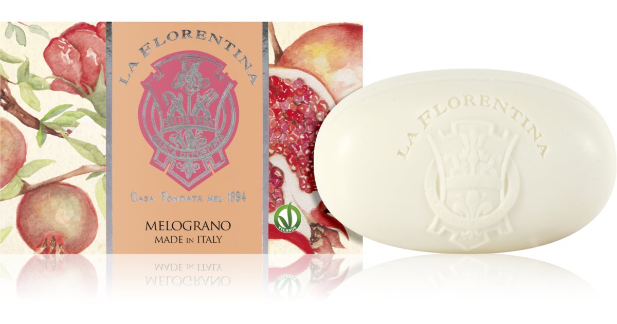 La Florentina Pomegranate Bath Soap sapone solido naturale per pelli ...