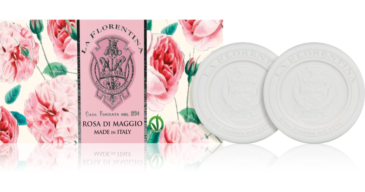 La Florentina Rose of May Sculpted Soap Naturlig sæbebar Med roseduft ...