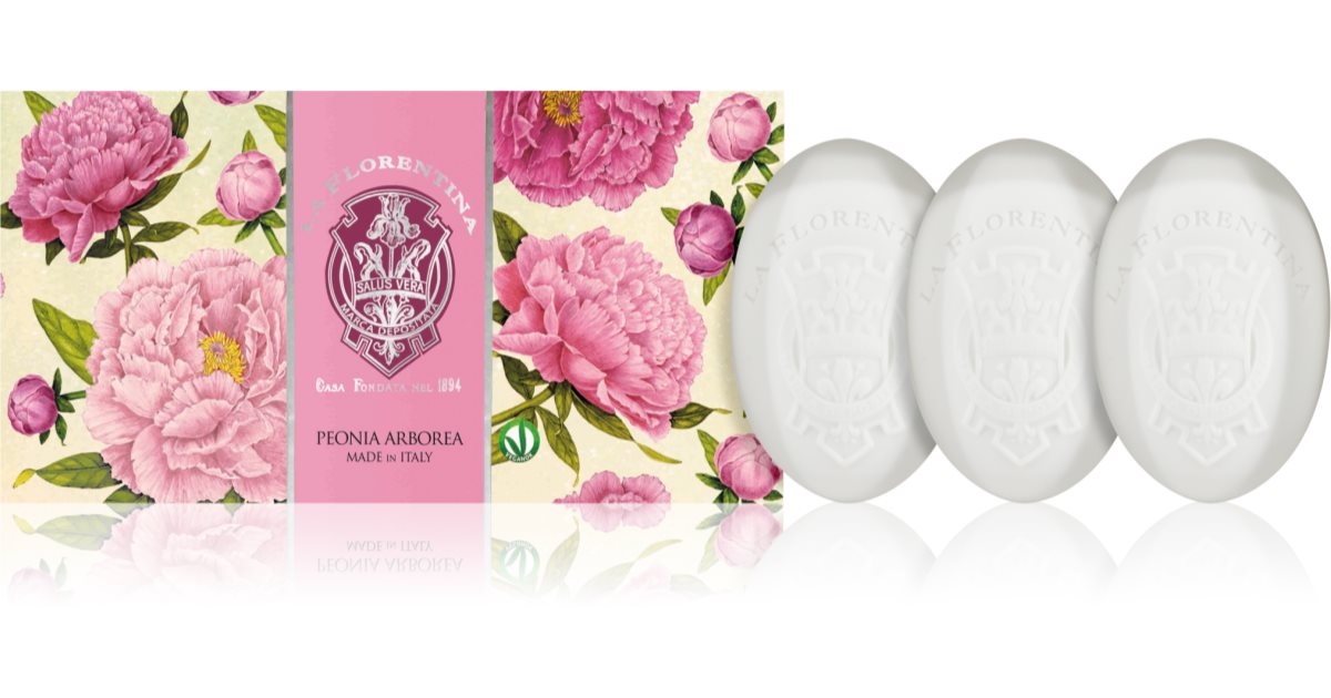 La Florentina Arboreal Peony Hand Soap set of bar soaps peony | notino ...