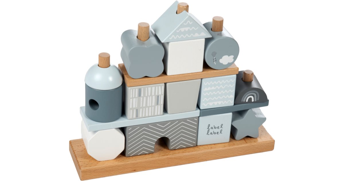 Label Label Stacking Blocks House cubes wooden | notino.co.uk