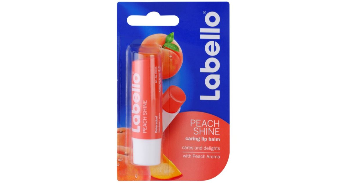 Labello Peach Shine Tinted Lip Balm With Aromas Of Peaches | notino.co.uk