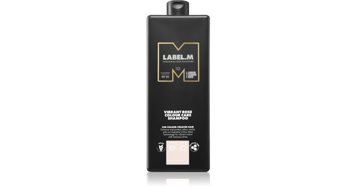 label.m Vibrant Rose Colour Care Shampoo moisturising shampoo for ...