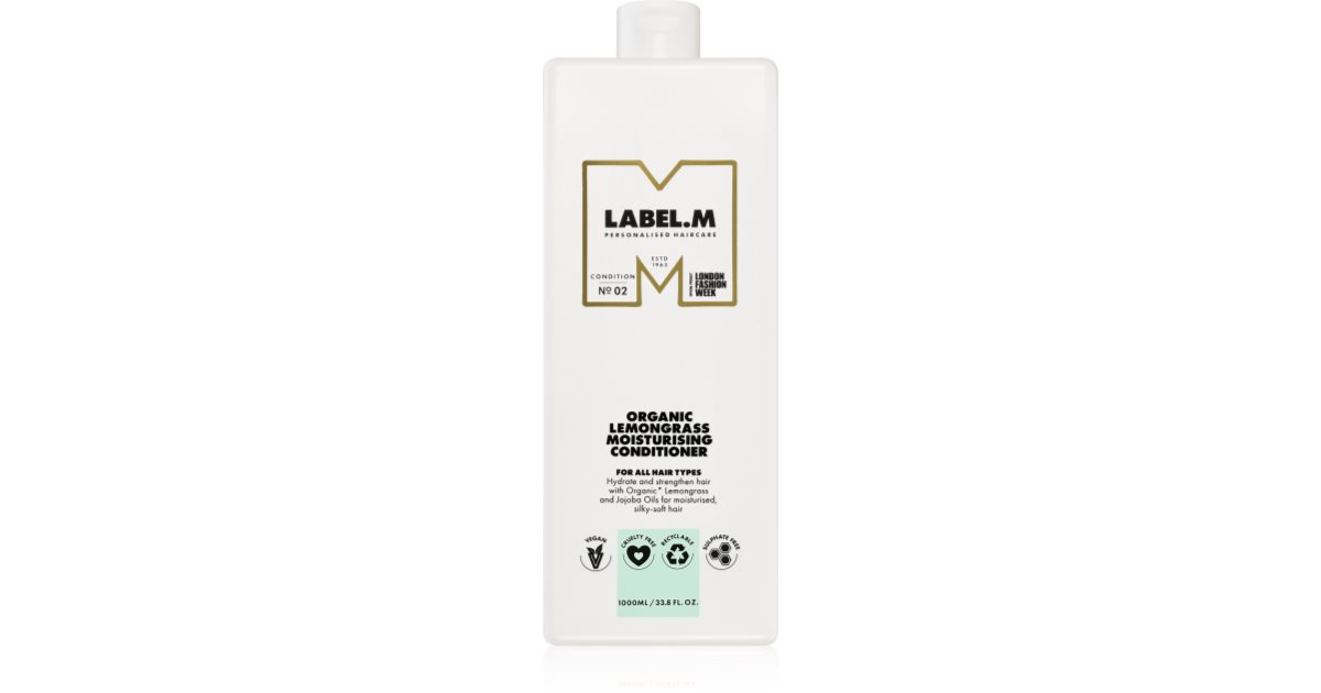 Label M Organic Lemongrass Moisturising Conditioner Deeply Hydrating