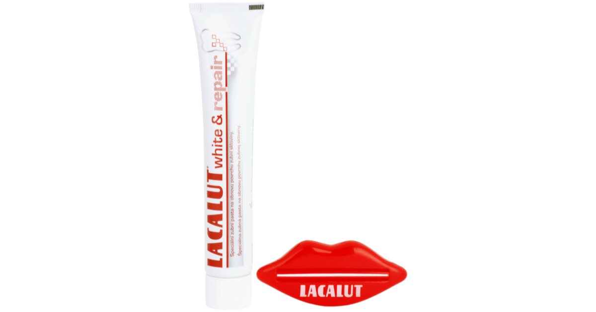 Lacalut White & Repair зубна паста для відновлення зубної емалі + прес ...