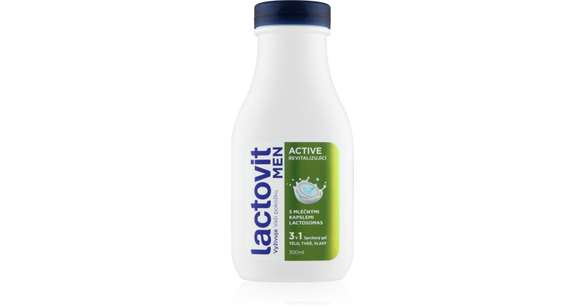 Lactovit Active душ-гел за мъже 3 в 1 | notino.bg