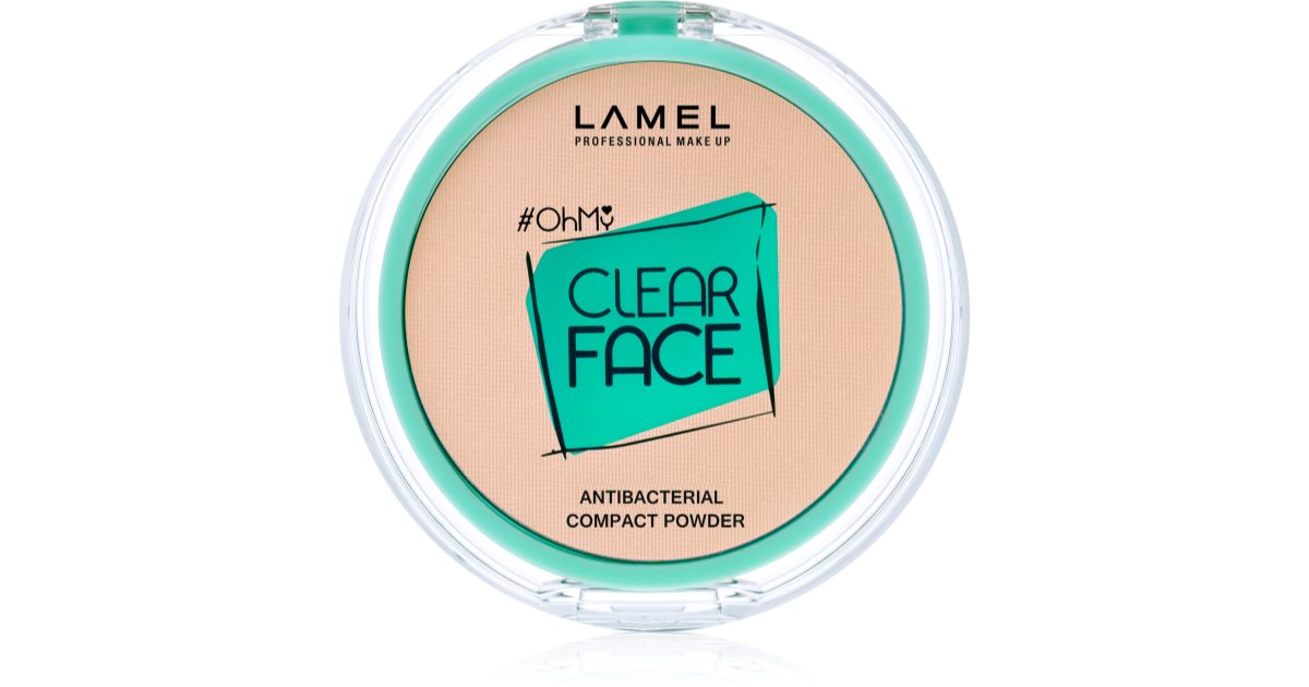 LAMEL OhMy Clear Face compact powder with antibacterial ingredients ...