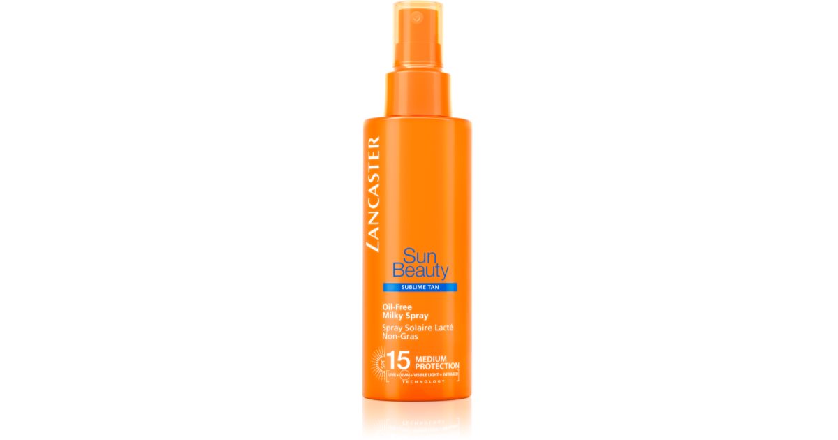Lancaster Sun Beauty Oil-Free Milky Spray Oil-Free Sunscreen in Spray ...
