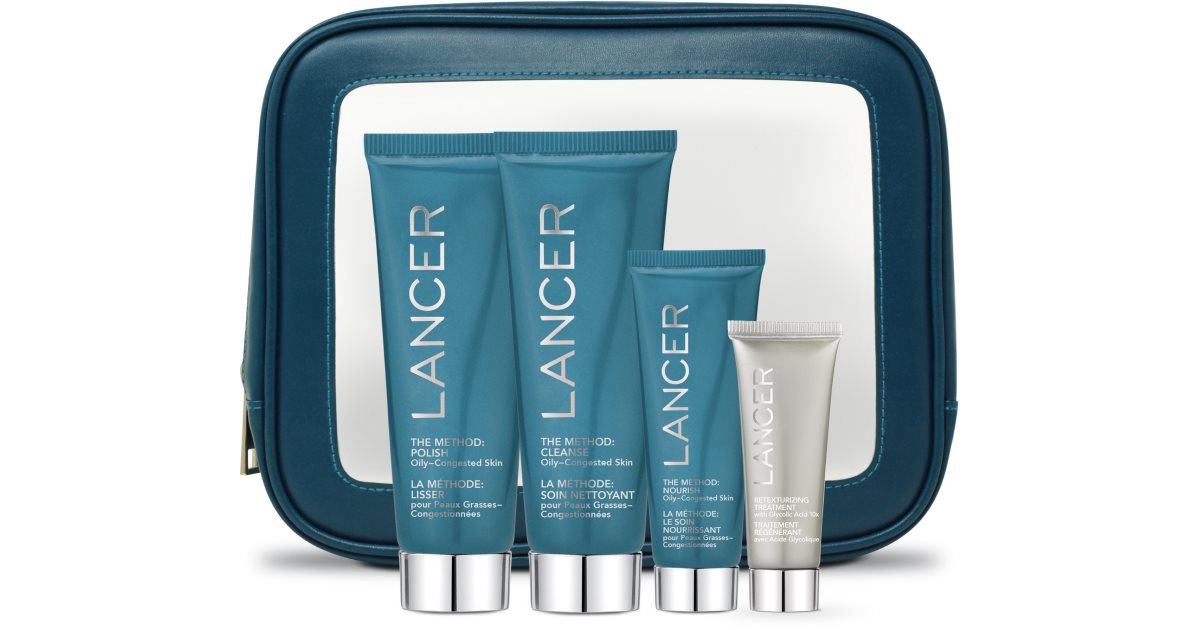 LANCER THE METHOD INTRO KIT Oily-Congested Skin Presentförpackning för ...