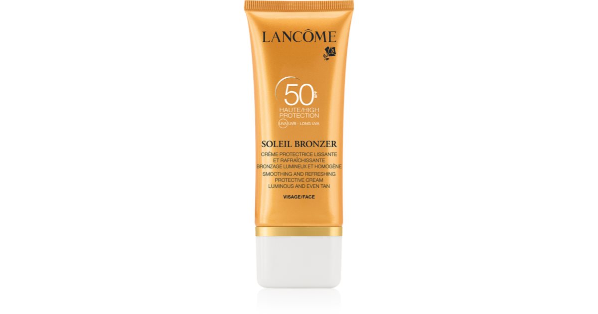 Lancôme Soleil Bronzer protetor solar anti-envelhecimento SPF 50 ...
