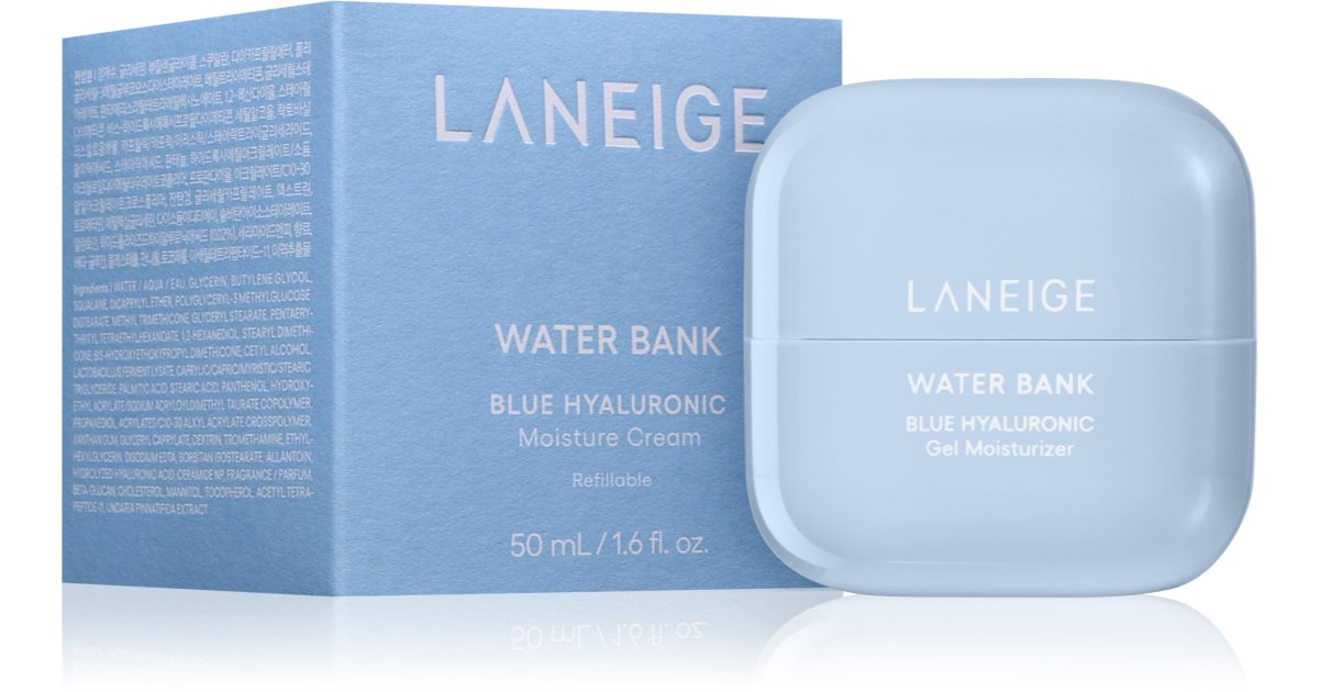 LANEIGE Water Bank Blue Hyaluronic Moisture Cream Refillable ...