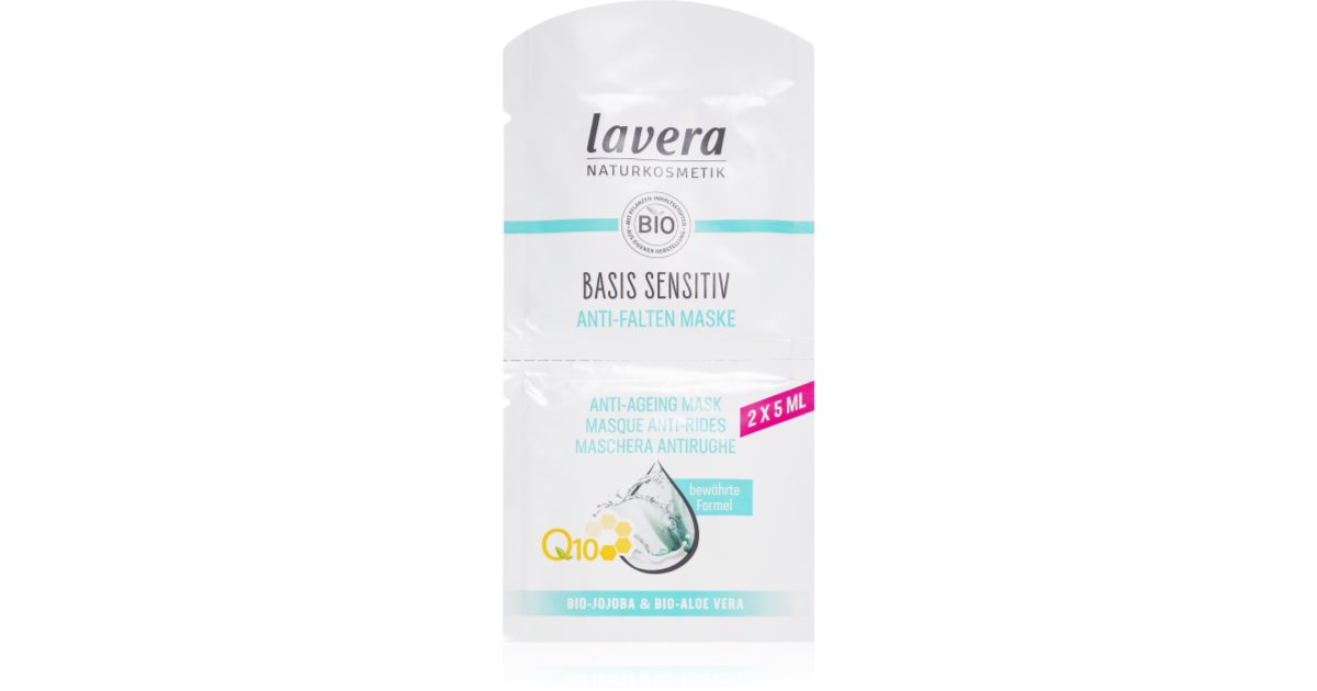 Lavera Basis Sensitiv Q10 festigende Maske gegen Falten für das Gesicht mit dem Coenzym Q10 ...