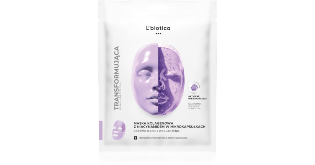 L’biotica Transforming Collagen Mask with Niacinamide in Microcapsules ...