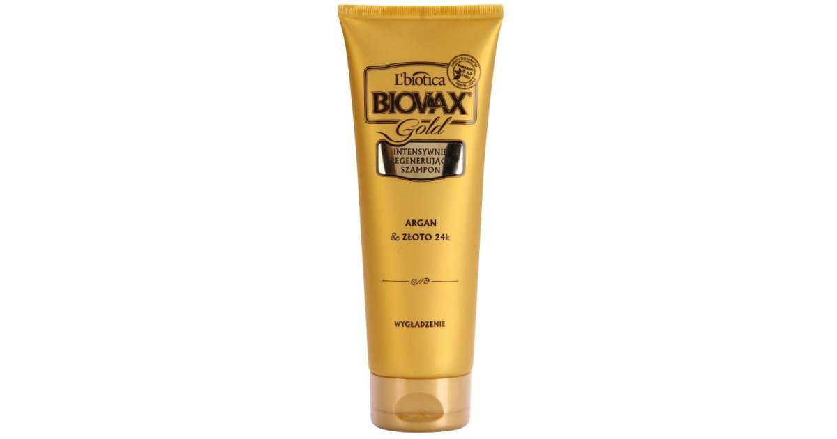 L’biotica Biovax Glamour Gold Regenierendes Shampoo mit Arganöl