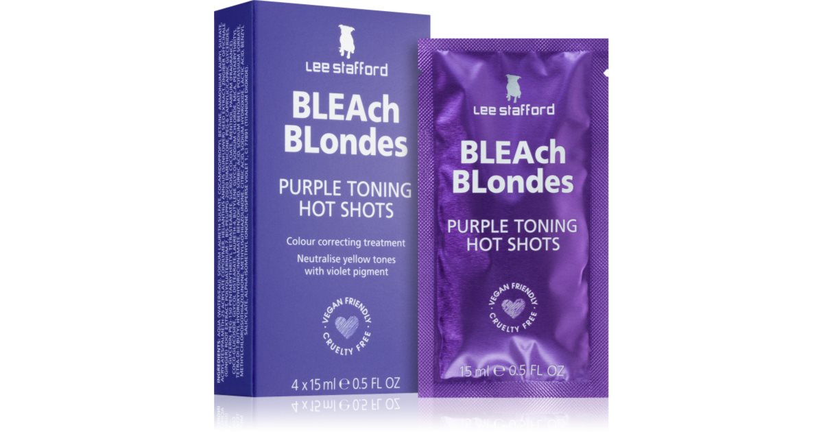 Lee Stafford Bleach Blondes Purple Toning Hot Shots Hårpleje til at ...