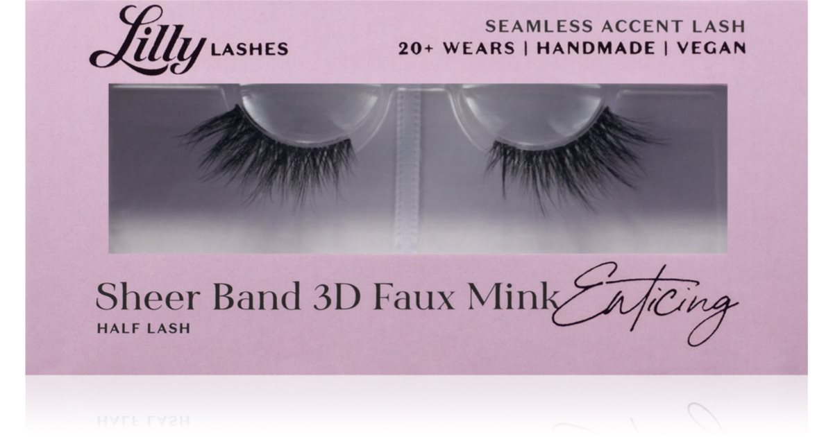 Lilly Lashes Sheer Band 3D Faux Mink Half Lash false eyelashes | notino ...